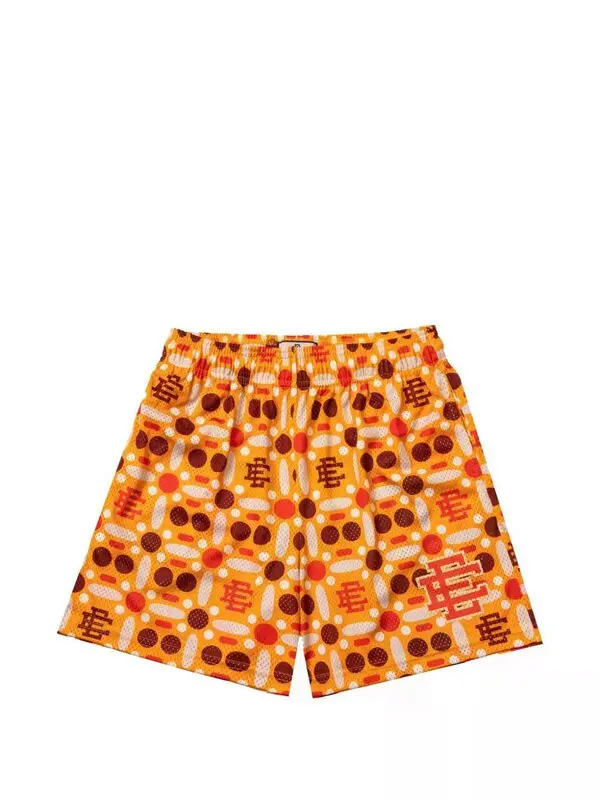 ERIC EMANUEL Geometric-pattern Shorts - Orange