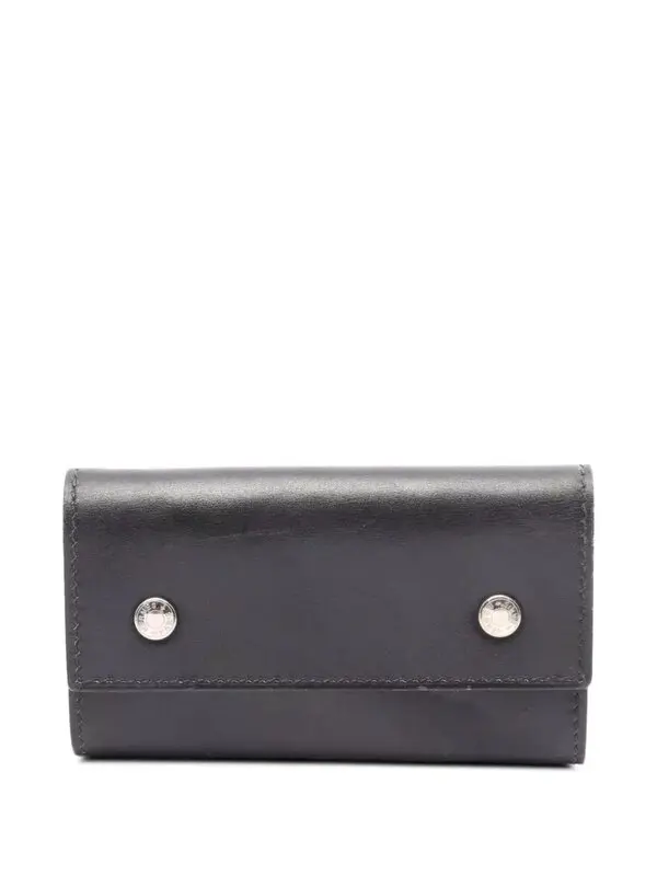 Hermès Calf Leather Key Case With Silver-tone Hardware
