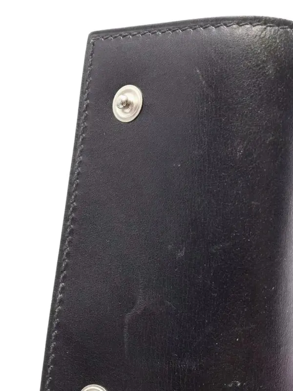 Hermès Calf Leather Key Case With Silver-tone Hardware
