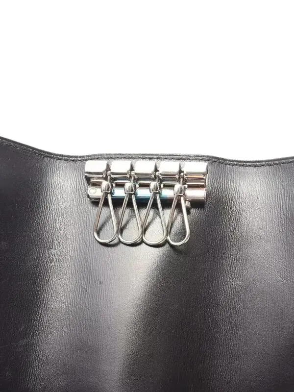 Hermès Calf Leather Key Case With Silver-tone Hardware