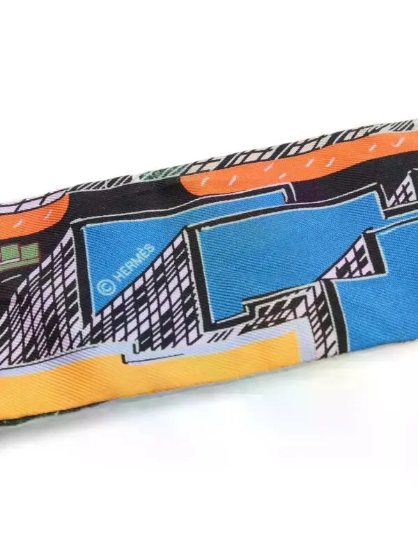 Hermès 2010s Pantin City Twilly Scarf