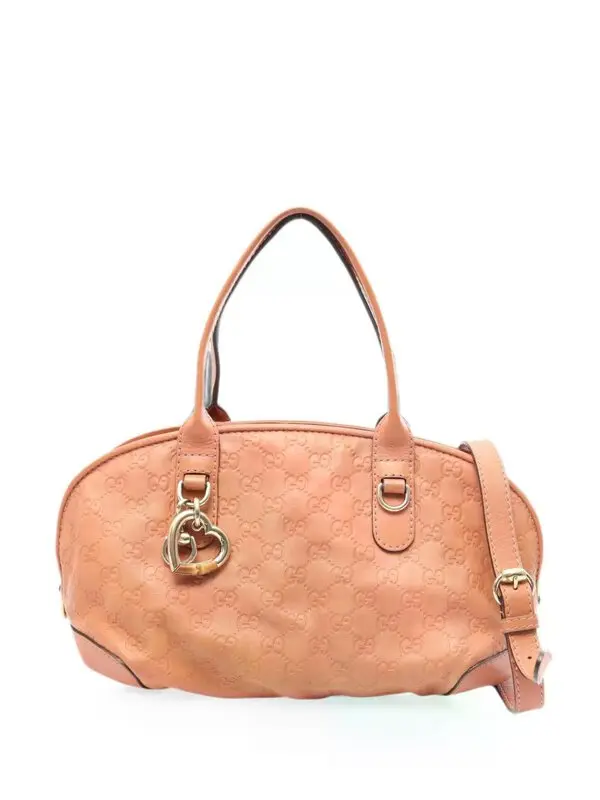 Gucci 2000s Heart Bit Guccissima Handbag - Neutrals