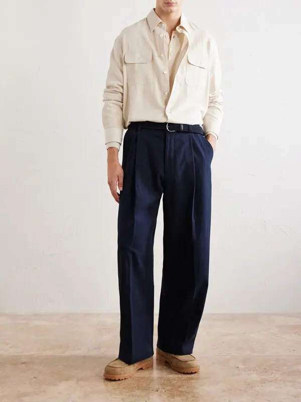 Studio Nicholson Cotton Straight-leg Trousers