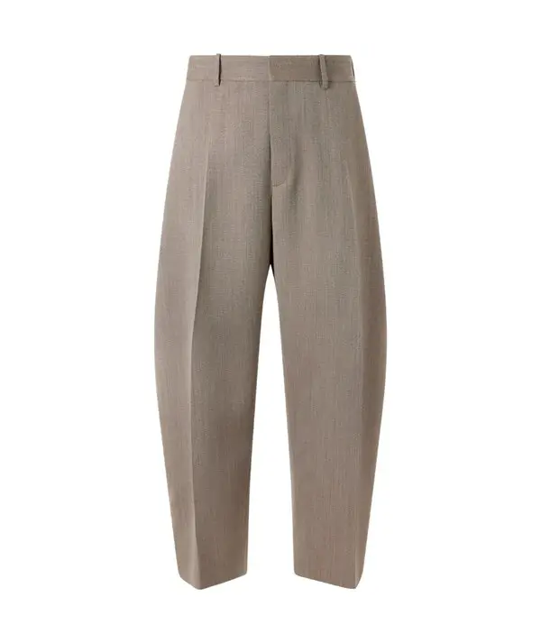 Studio Nicholson Beige Virgin Wool Tapered Trousers