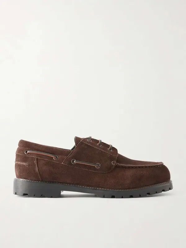 Studio Nicholson Lace-up Boat Suede Shoes