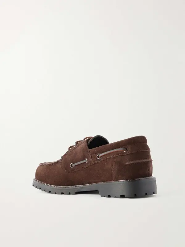 Studio Nicholson Lace-up Boat Suede Shoes