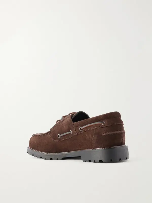 Studio Nicholson Suede Lace-up Boat Shoes