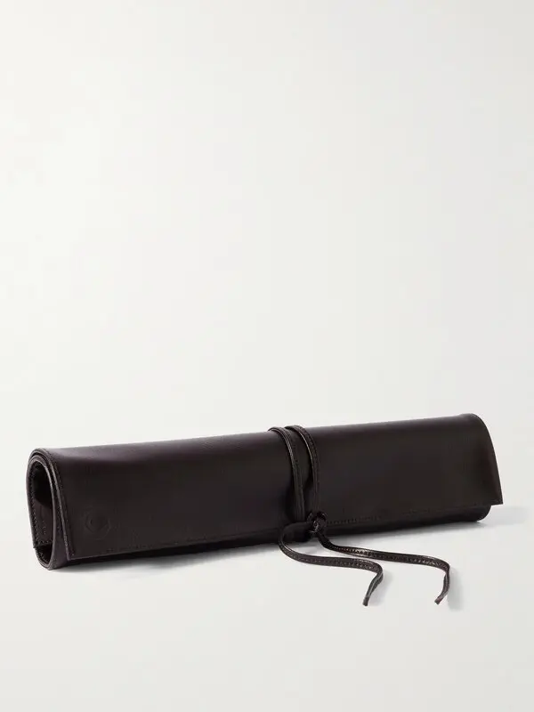 Wolf Wm Textured Vegan Leather Knife Roll - Brown