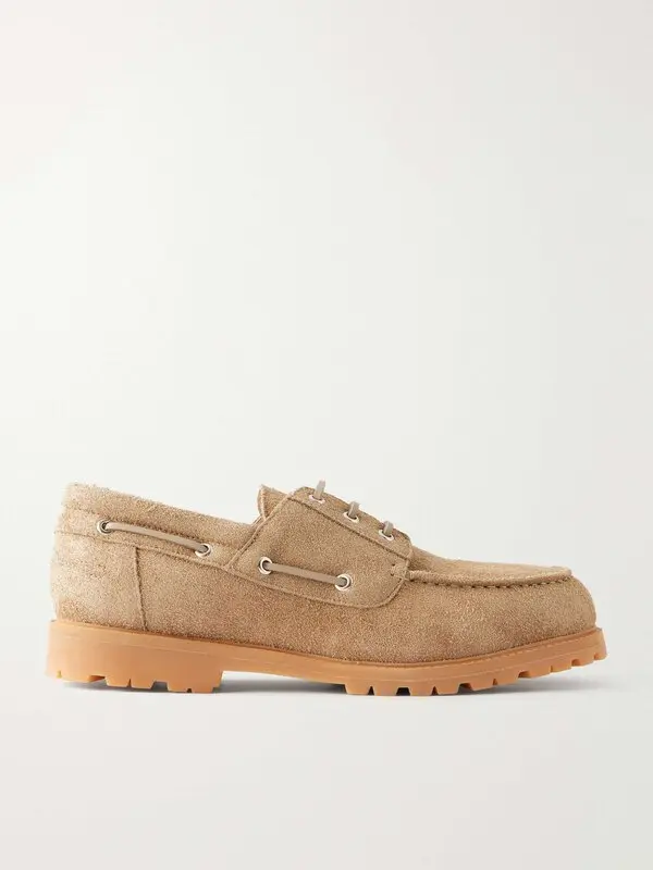 Studio Nicholson Lace-up Boat Suede Shoes