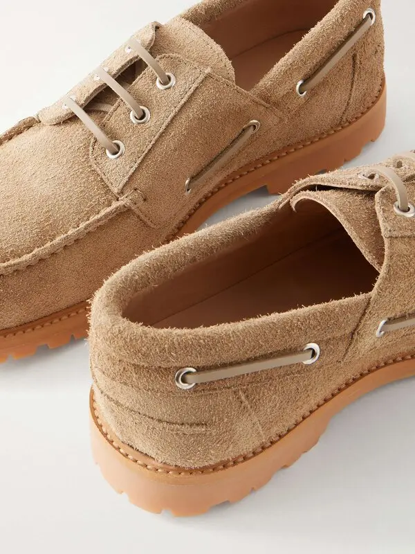 Studio Nicholson Lace-up Boat Suede Shoes