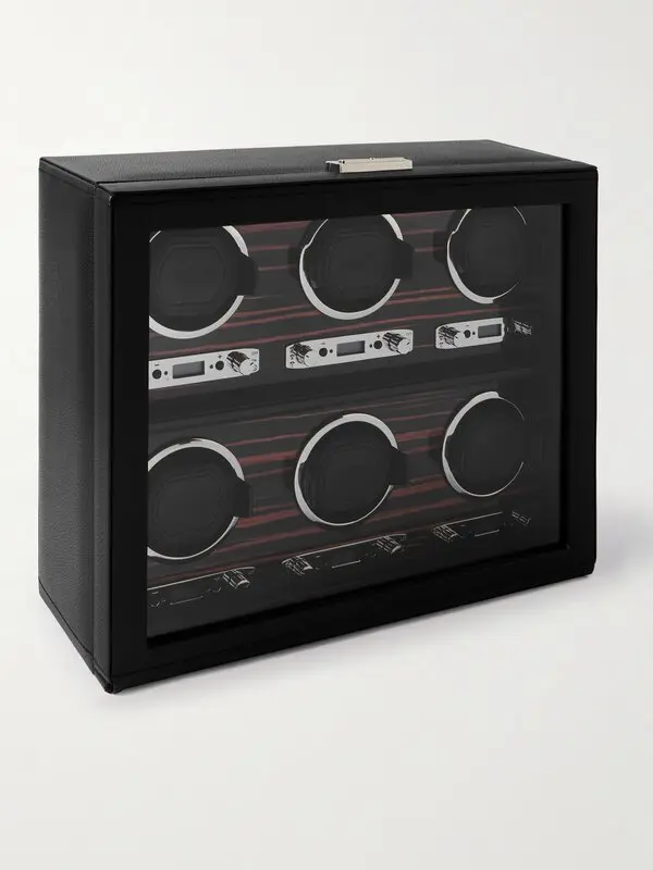 Wolf Roadster Full-grain Vegan Leather Six-piece Watch Winder