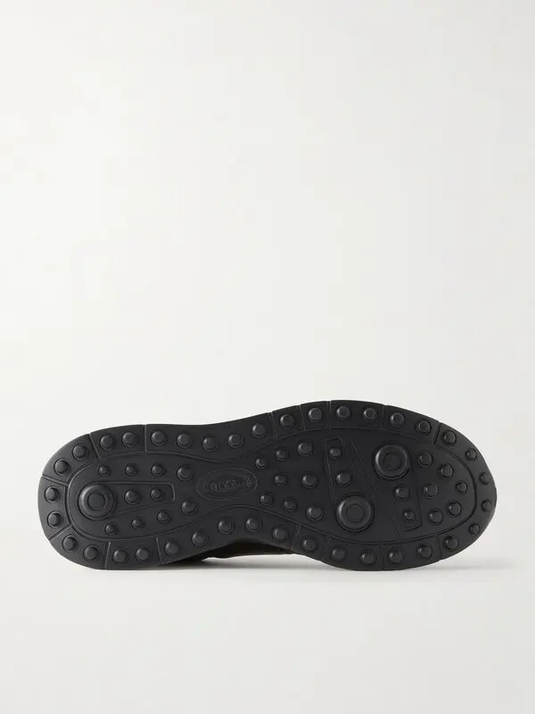 TOD'S Suede And Leather Trimmed Sneakers
