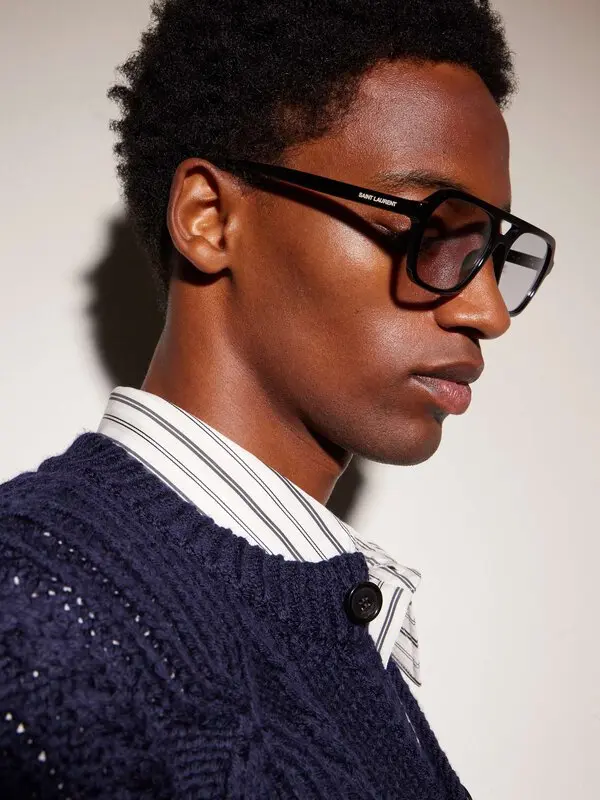 Saint Laurent Aviator-style Acetate Sunglasses