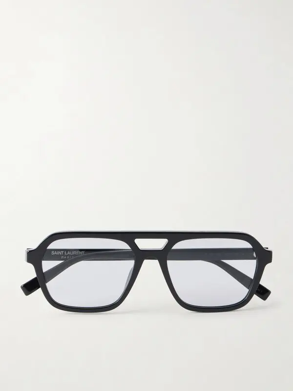 Saint Laurent Aviator-style Acetate Sunglasses - Black