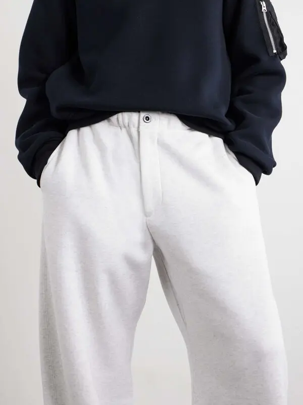 Sacai Straight-leg Cotton-jersey Sweatpants
