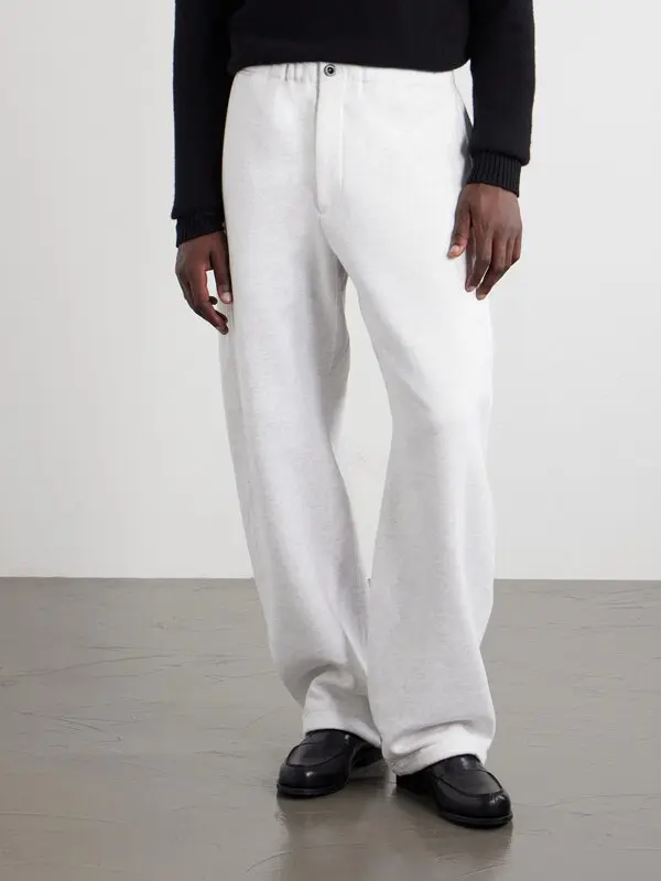 Sacai Straight-leg Cotton-jersey Sweatpants