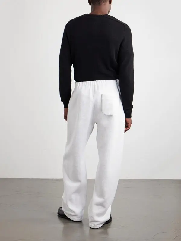 Sacai Straight-leg Cotton-jersey Sweatpants