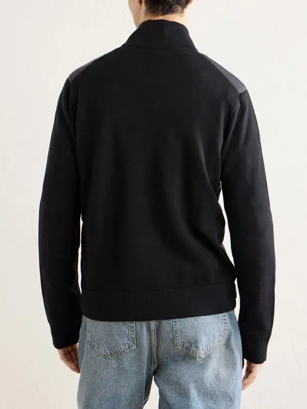 Moncler Wool And Quilted Shell Zip-up Cardigan