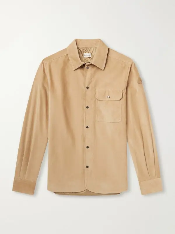 Moncler Cotton-corduroy Shirt - Neutrals