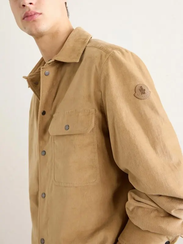 Moncler Cotton-corduroy Shirt - Neutrals