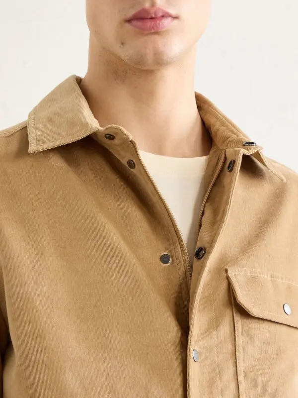 Moncler Cotton-corduroy Shirt - Neutrals