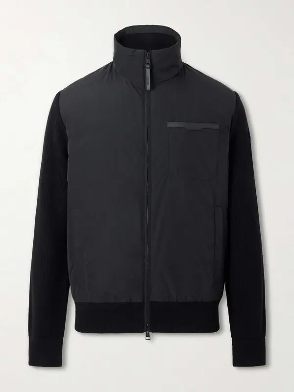 Moncler Wool And Cashmere-blend Full-zip Cardigan