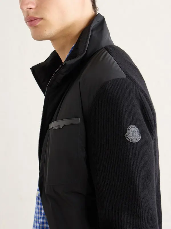 Moncler Wool And Cashmere-blend Zip-up Cardigan