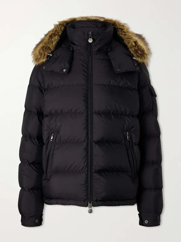 Moncler Mayaf Hooded Plush-trimmed Quilted Shell Down Jacket