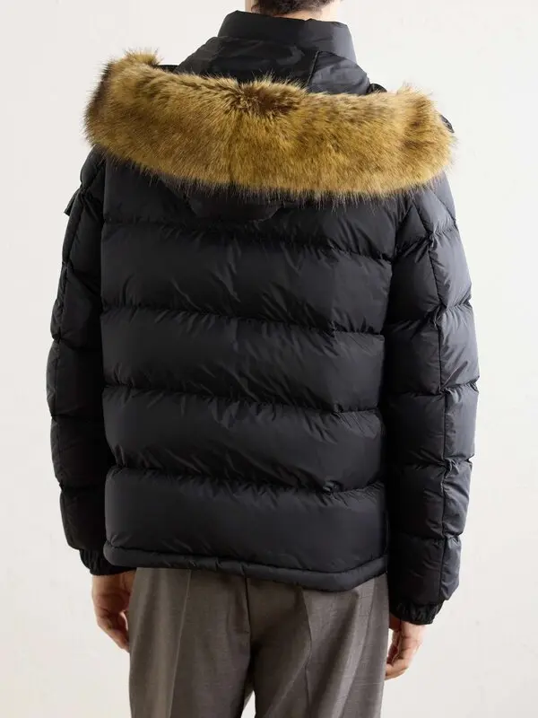 Moncler Mayaf Hooded Plush-trimmed Quilted Shell Down Jacket