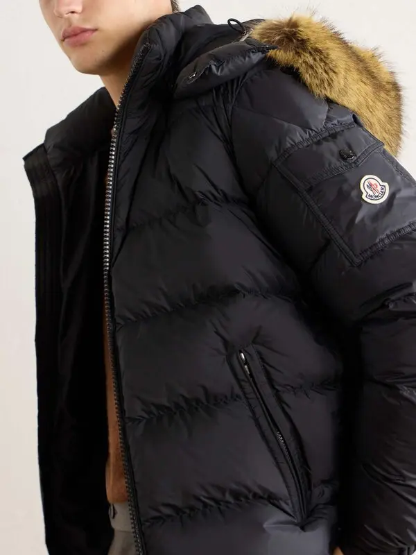 Moncler Mayaf Hooded Plush-trimmed Quilted Shell Down Jacket
