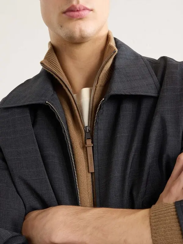 Moncler Wool-cashmere Blend Zipped Cardigan