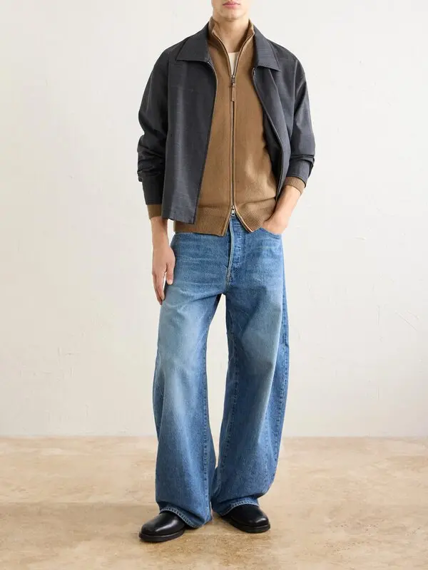 Moncler Wool-cashmere Blend Zipped Cardigan