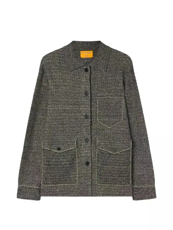 Guest In Residence Waffle-knit Patch-pocket Jacket - Grey