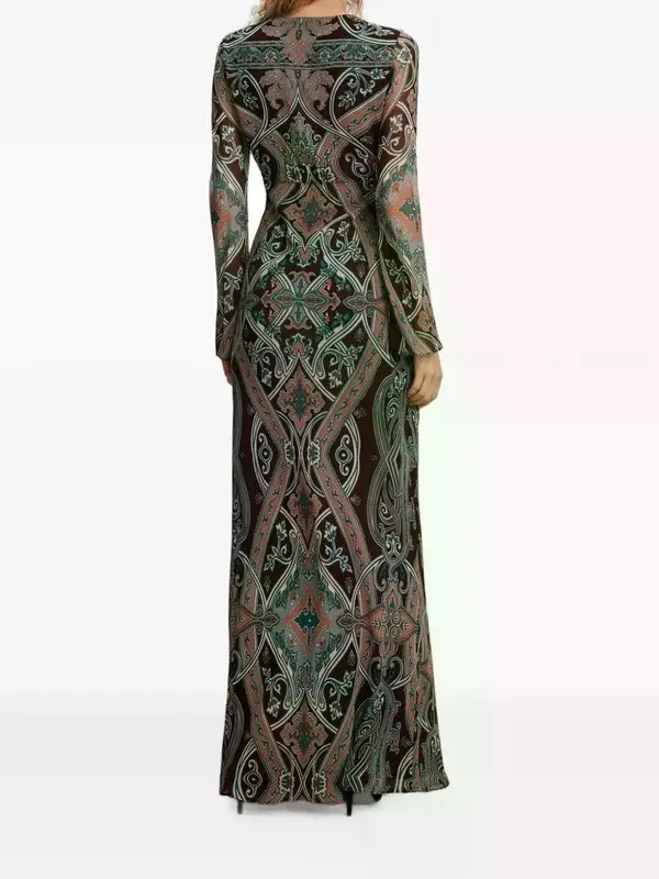 Veronica Beard Daciana Paisley-print Maxi Dress - Brown