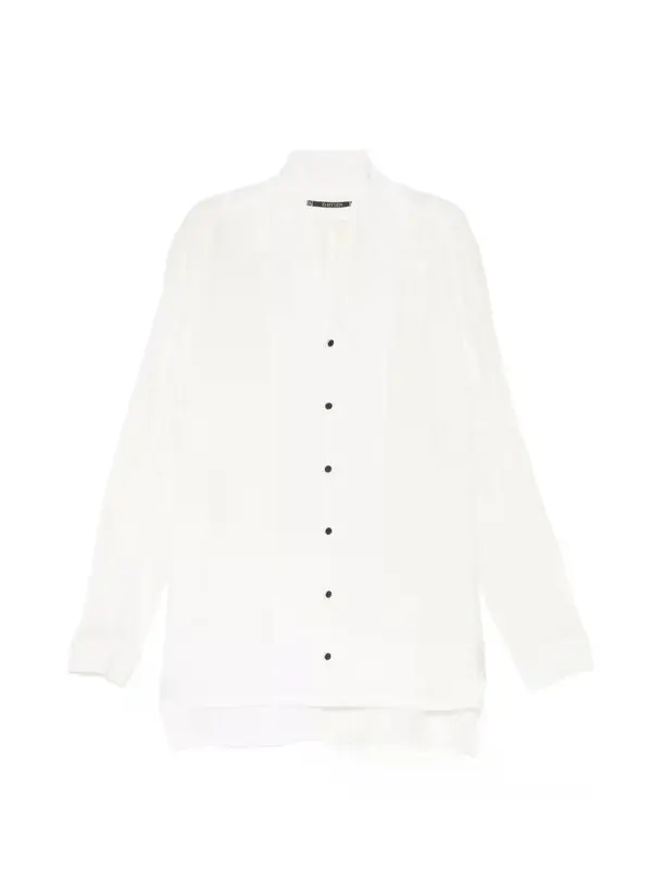 D HYGEN Crinkle--effect Shirt - White