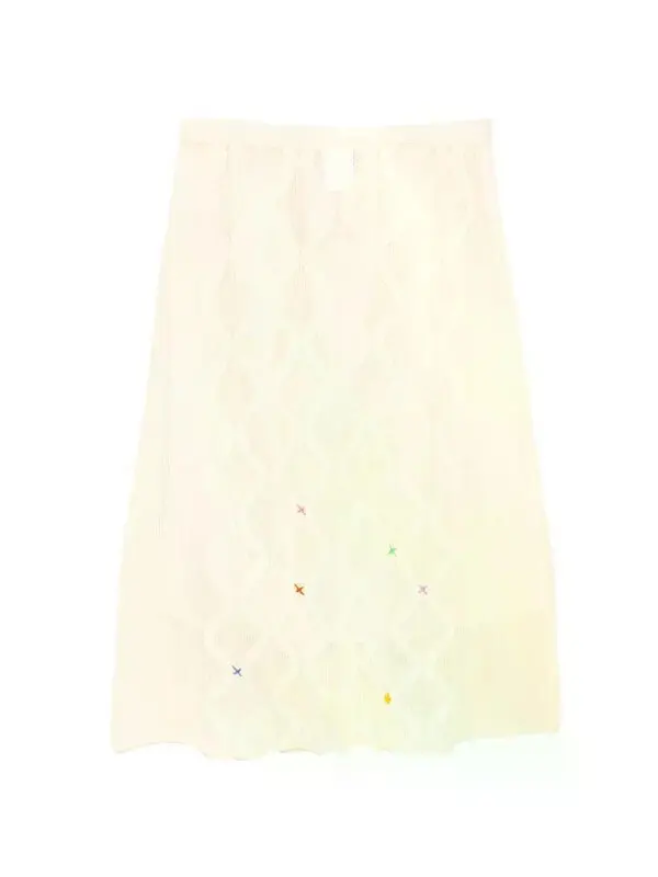 YANYAN Lattice Midi Skirt