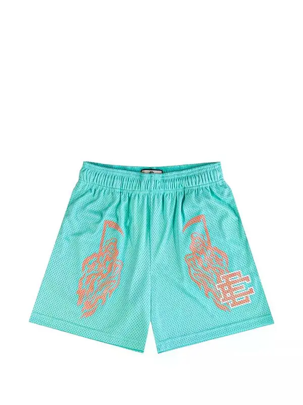 ERIC EMANUEL X Warren Lotas Graphic-print Shorts - Blue
