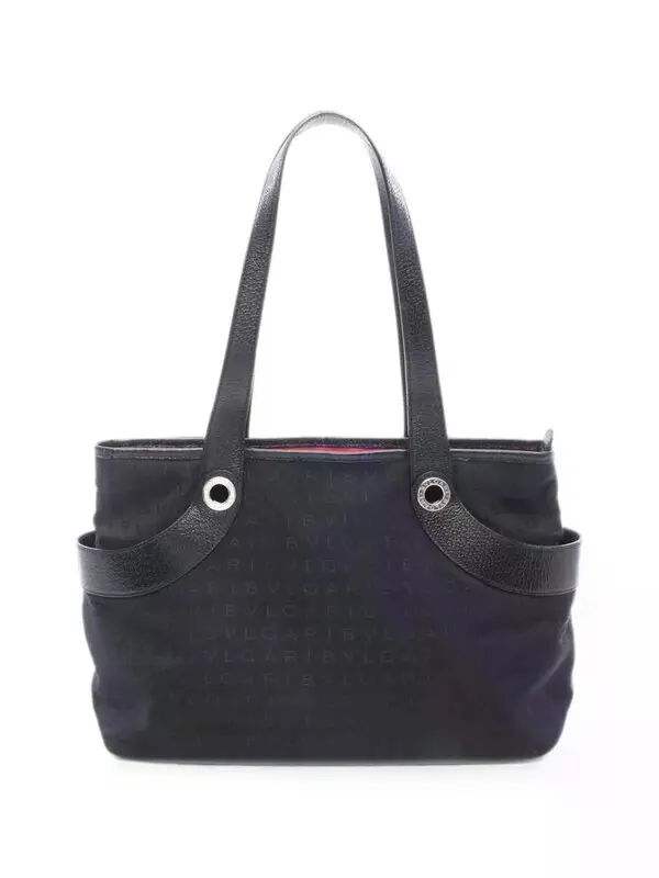 BVLGARI 2010s Logo Mania Tote Bag - Black