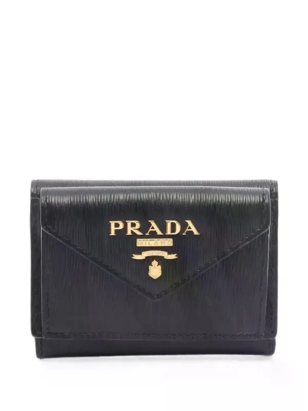 Prada 2010s Vitello Move Trifold Wallet