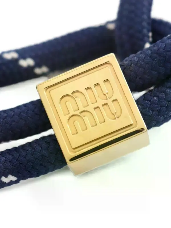 Miu Miu Logo Cord Bracelet