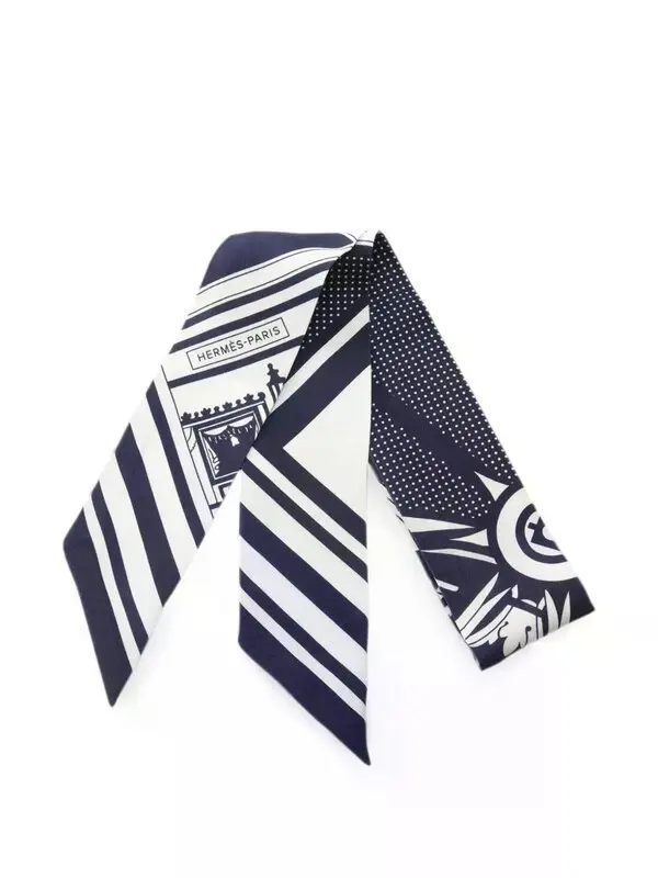 Hermès 2010s Washington's Carriage Twilly Ribbon Scarf
