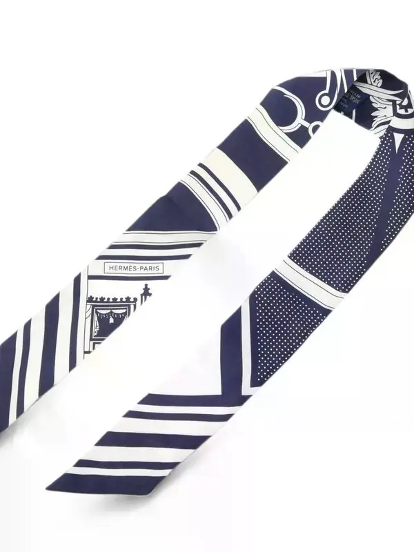 Hermès 2010s Washington's Carriage Twilly Ribbon Scarf