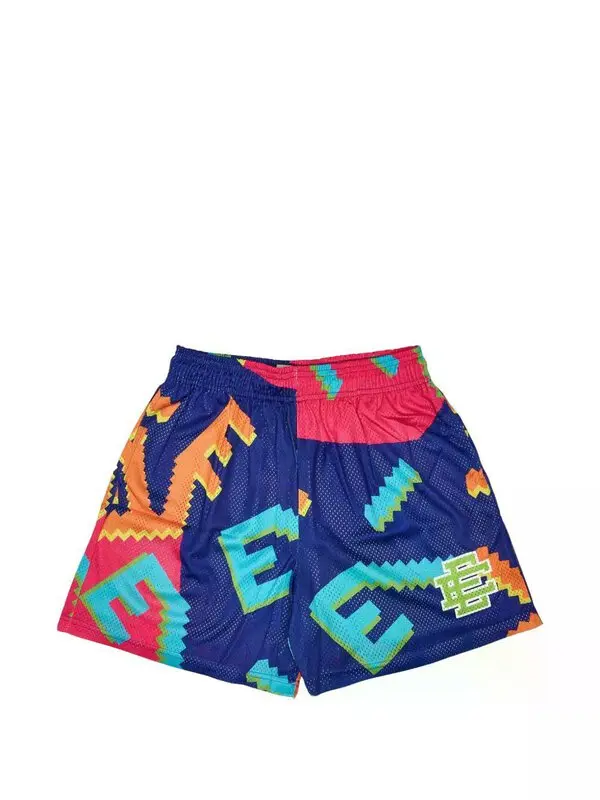 ERIC EMANUEL Logo-print Track Shorts - Blue