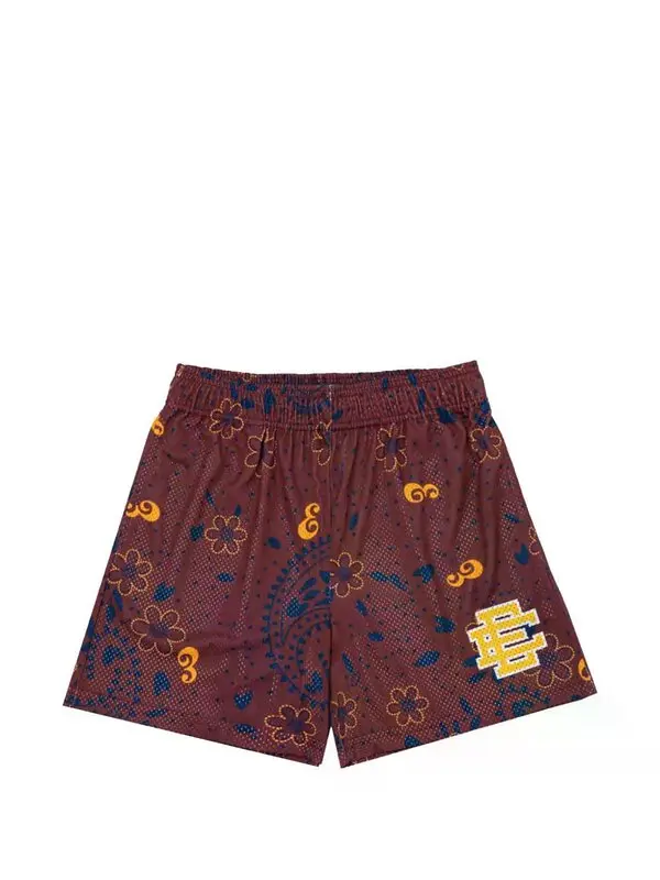 ERIC EMANUEL Ee Basic Paisley Track Shorts - Brown