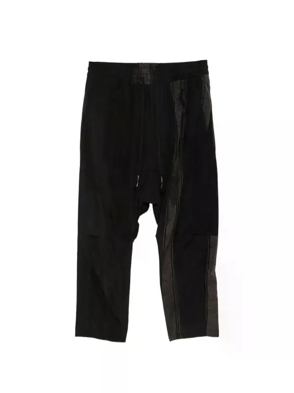 D HYGEN Striped Jacquard Panel Cropped Trousers
