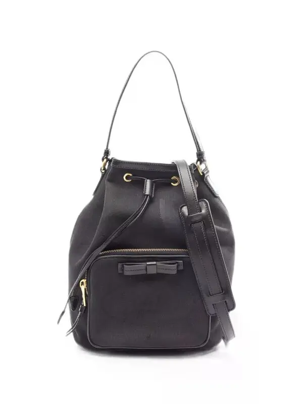 Prada 2010s Bow-detail Two-way Bucket Bag