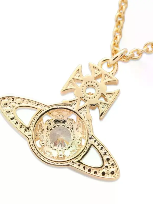 VIVIENNE WESTWOOD Tone Crystal Orb Pendant Necklace