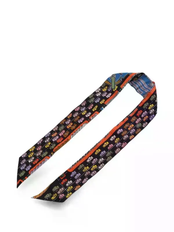 Hermès 2010s Pantin City Scarf - Black