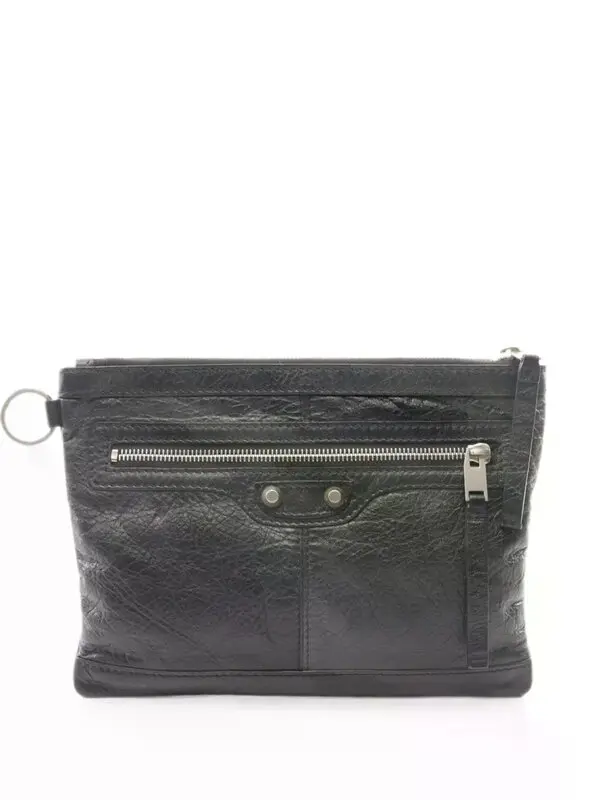 Balenciaga 2010s M Classic Clip Clutch Bag - Black