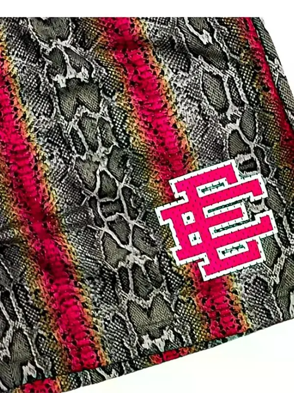ERIC EMANUEL Snakeskin-print Track Shorts - Grey